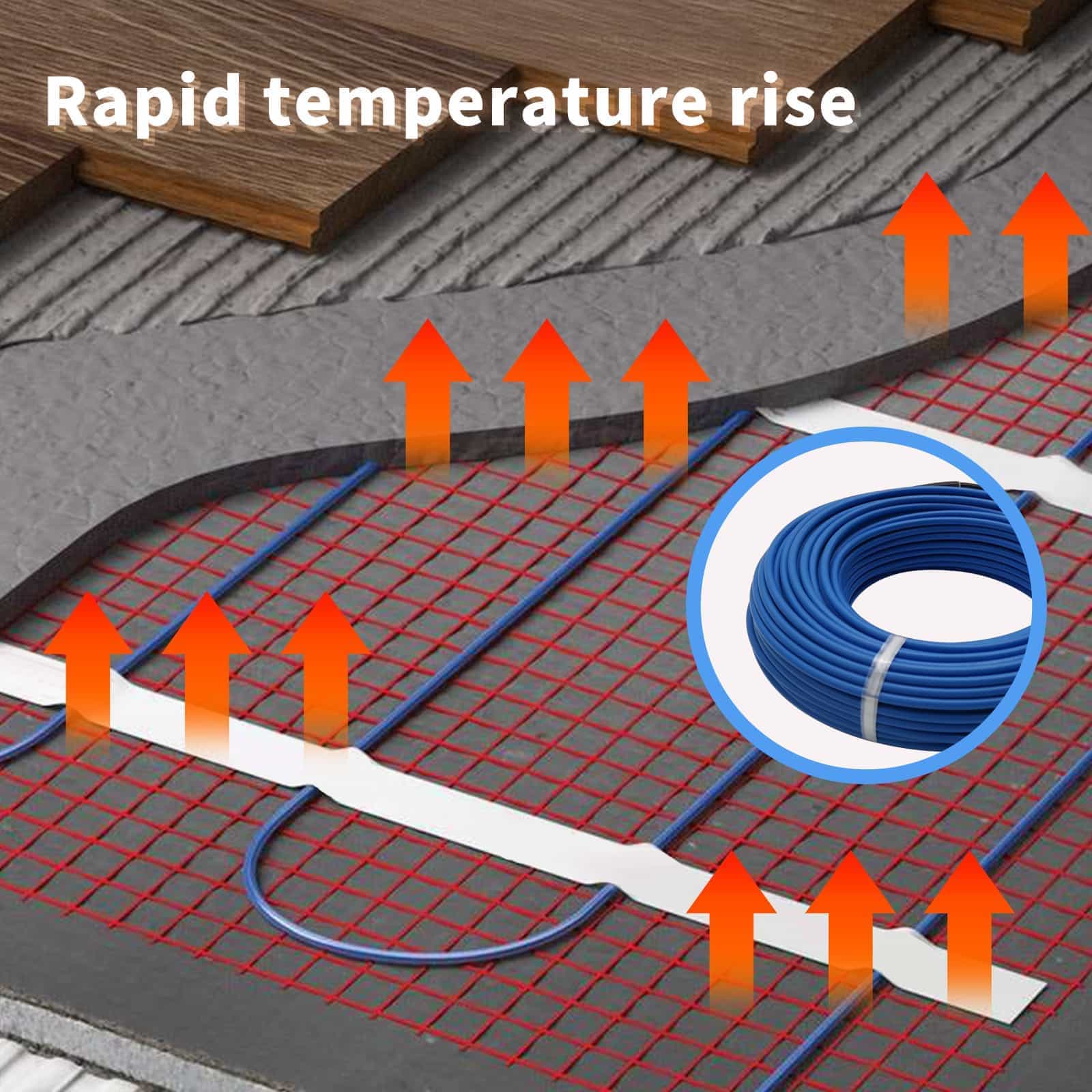 The heating cable is like the sun under the floor